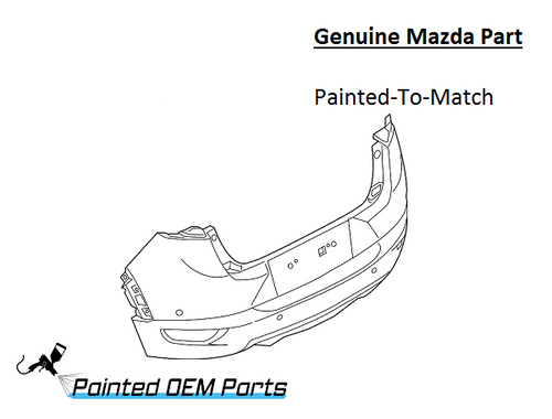 Painted 2016-2021 Mazda CX-3 CX3 Rear Bumper Cover | Genuine OEM