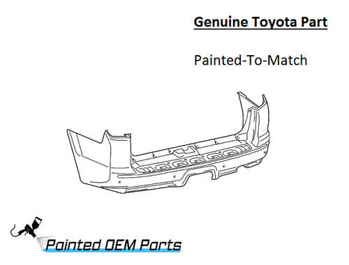 Painted 2014-2024 Toyota 4Runner Rear Bumper Cover | Genuine OEM