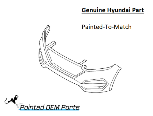 Painted 2016-2018 Hyundai Tucson Front Bumper Cover | Genuine OEM