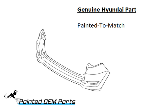 Painted 2016-2018 Hyundai Tucson Rear Bumper Cover | Genuine OEM