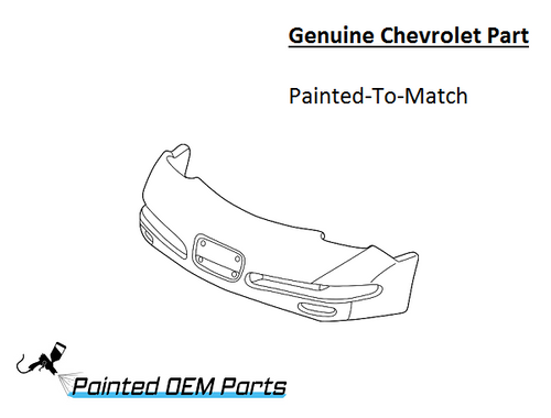 Painted 1997-2004 Chevrolet Corvette Front Bumper Cover | Genuine OEM