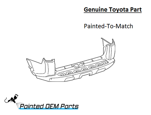 Painted 2010-2013 Toyota 4Runner Rear Bumper Cover | Genuine OEM