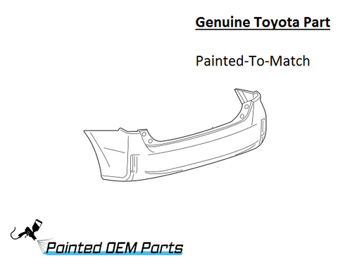 Painted 2012-2017 Toyota Prius V Rear Bumper Cover | Genuine OEM