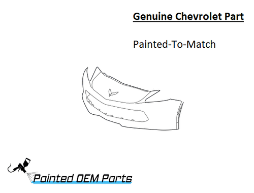 Painted 2014-2019 Chevrolet Corvette Front Bumper Cover | Genuine OEM
