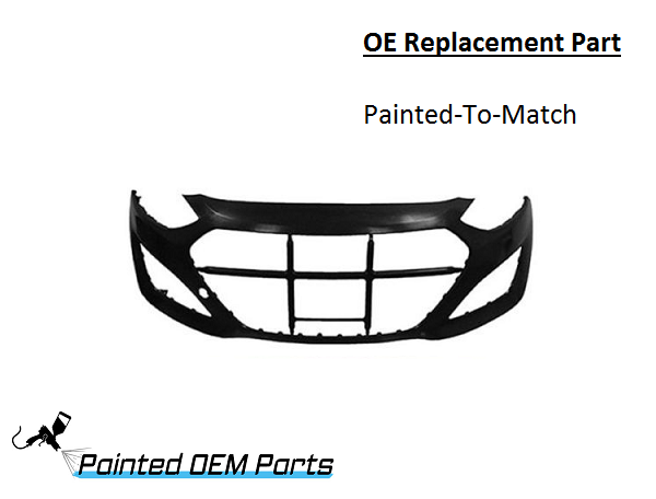 Painted 2013 2017 Hyundai Elantra GT Front Bumper OE Replacement