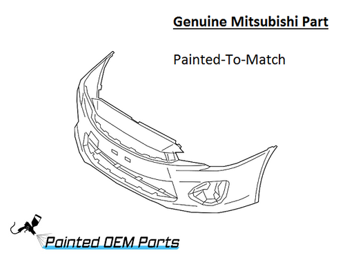 Painted 2016-2017 Mitsubishi Lancer Front Bumper Cover | Genuine OEM