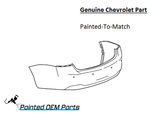 Painted 2016-2020 Chevrolet Impala Rear Bumper Cover | Genuine OEM
