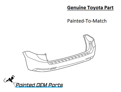 Painted 2011-2020 Toyota Sienna Rear Bumper Cover | Genuine OEM