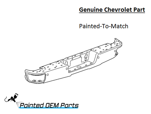 Painted 2014-2019 Chevrolet Silverado 1500 Rear Bumper | Genuine OEM