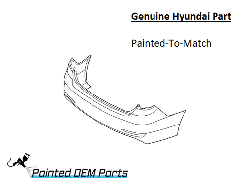 Painted 2015-2017 Hyundai Sonata Rear Bumper Cover | Genuine OEM