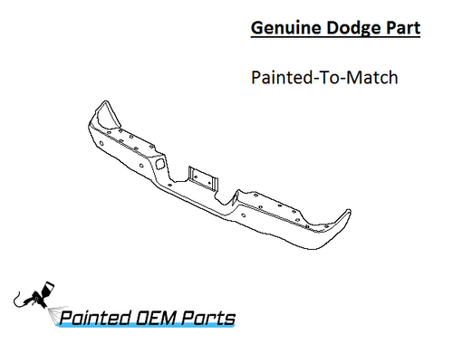 Painted 2009-2018 Dodge Ram 1500 Rear Bumper | Genuine OEM