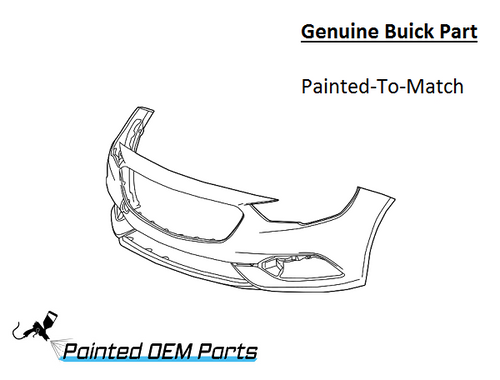 Painted 2018-2020 Buick Regal Sportback Front Bumper Cover | Genuine OEM
