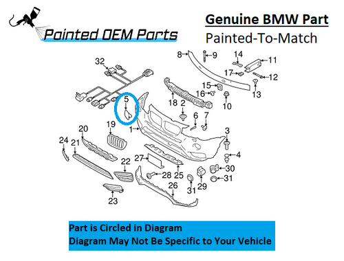 Painted 2015-2018 BMW X4 Headlamp Washer Cover | Genuine OEM