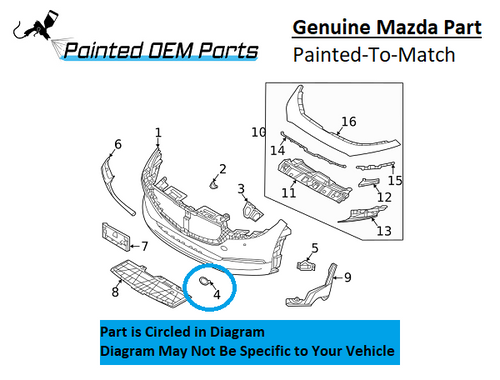 Painted 2020-2026 Mazda CX-30 CX30 Front Tow Hook Cover | Genuine OEM