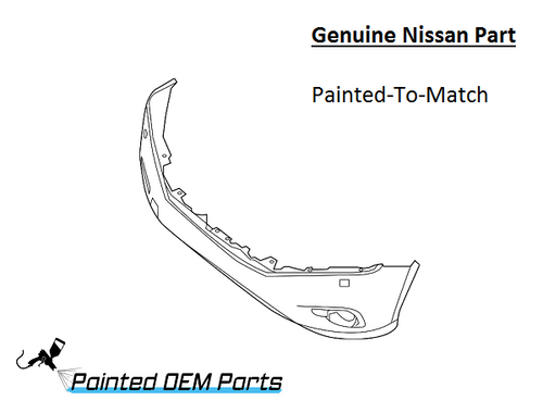 Painted 2013-2016 Nissan Pathfinder Front Bumper Cover | Genuine OEM