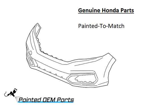 Painted 2018-2020 Honda Fit Front Bumper Cover | Genuine OEM