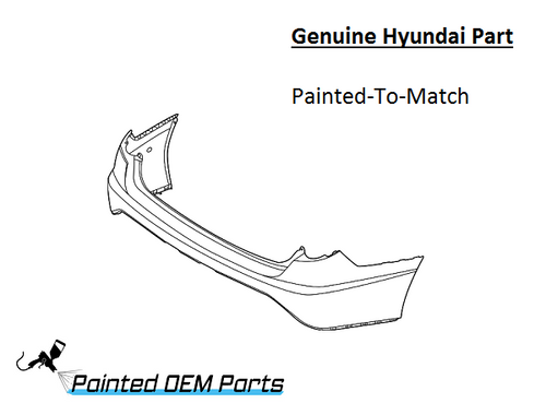 Painted 2020-2023 Hyundai Sonata Rear Bumper | Genuine OEM
