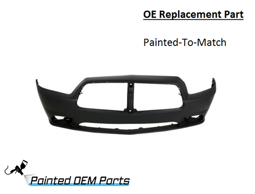 Painted 2011-2014 Dodge Charger Front Bumper Cover | OE Replacement