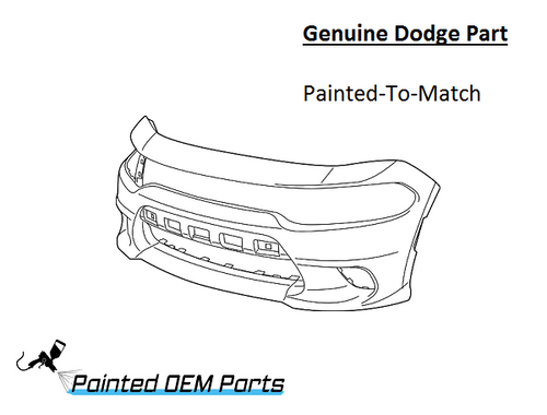 Painted 2015-2023 Dodge Charger Front Bumper Cover | Genuine OEM