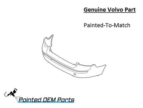 Painted 2008-2011 Volvo S40 Rear Bumper Cover | Genuine OEM
