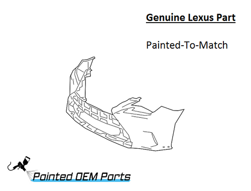 Painted 2015-2018 Lexus RC200t RC300 RC350 Front Bumper Cover | Genuine OEM