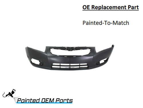 Painted 2011-2014 Chevrolet Cruze Front Bumper Cover | OE Replacement