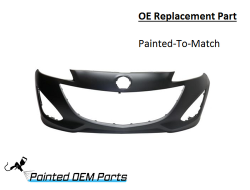 Painted 2012-2015 Mazda 5 Mazda5 Front Bumper Cover | OE Replacement