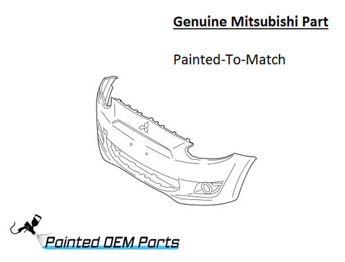 Painted 2014-2015 Mitsubishi Mirage Front Bumper Cover | Genuine OEM