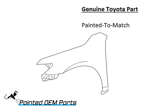 Painted 2012-2014 Toyota Camry Front Fender | Genuine OEM