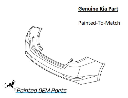 Painted 2014-2015 Kia Optima Rear Bumper Cover | Genuine OEM