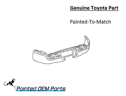 Painted 2005-2015 Toyota Tacoma Rear Bumper | Genuine OEM