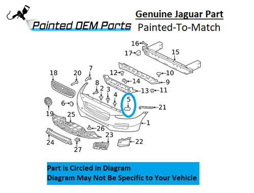 Painted 2017-2020 Jaguar XE Headlamp Washer Cover | Genuine OEM
