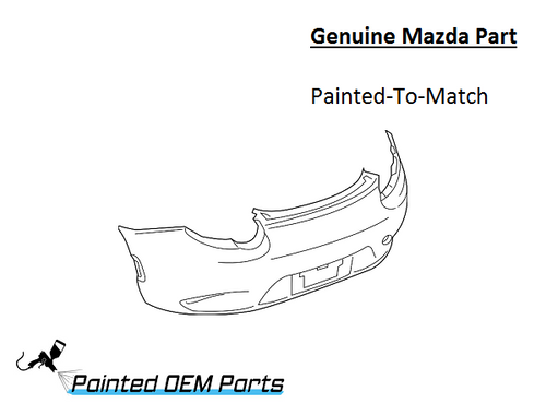 Painted 2016-2023 Mazda MX-5 MX5 Miata Rear Bumper Cover | Genuine OEM