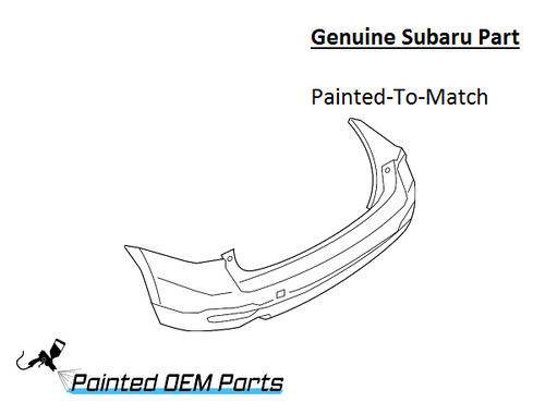 Painted 2017-2018 Subaru Forester Rear Bumper Cover | Genuine OEM