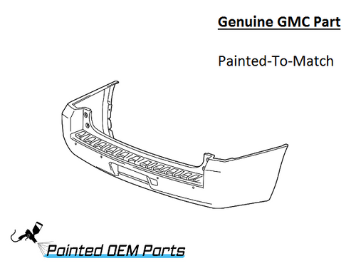Painted 2017-2020 GMC Yukon XL Rear Bumper Cover | Genuine OEM