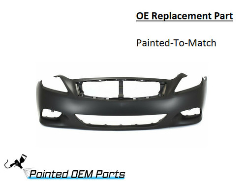 Painted 2014-2015 Infiniti Q60 Front Bumper Cover | OE Replacement