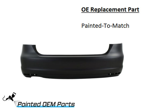 Painted 2011-2014 Volkswagen Jetta Rear Bumper Cover | OE Replacement