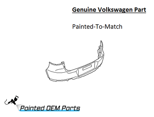 Painted 2012-2017 Volkswagen Tiguan Rear Bumper Cover | Genuine OEM