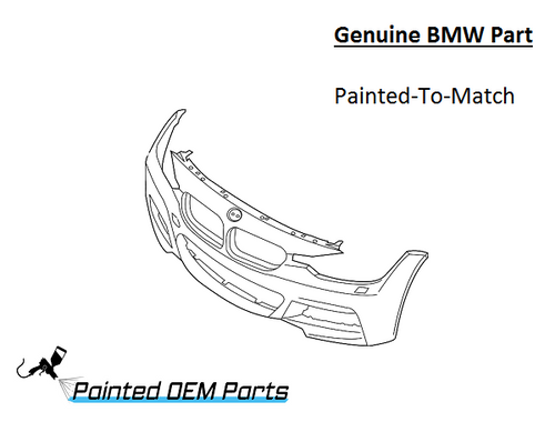 Painted 2015-2020 BMW M4 Front Bumper Cover | Genuine OEM