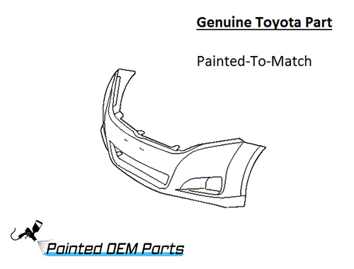 Painted 2009-2016 Toyota Venza Front Bumper Cover | Genuine OEM