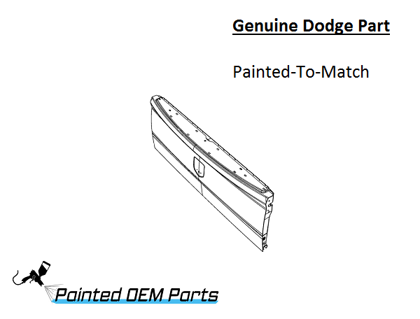 Painted 2019-2024 Dodge Ram 2500 3500 Tailgate Genuine OEM, 10/31/2022