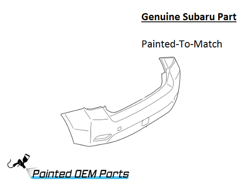 Painted 2013-2017 Subaru XV Crosstrek Rear Bumper Cover | Genuine OEM