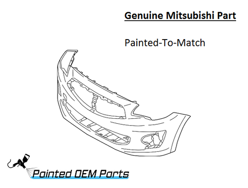 Painted 2017-2020 Mitsubishi Mirage G4 Front Bumper Cover | Genuine OEM