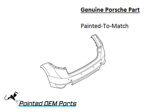 Painted 2011-2014 Porsche Cayenne Rear Bumper Cover | Genuine OEM