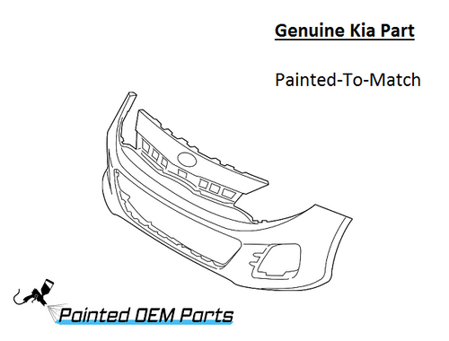 Painted 2015-2017 Kia Rio Front Bumper Cover | Genuine OEM