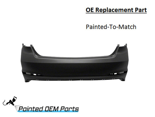Painted 2015-2017 Hyundai Sonata Rear Bumper Cover | OE Replacement