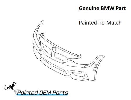 Painted 2015-2018 BMW M3 Front Bumper Cover | Genuine OEM