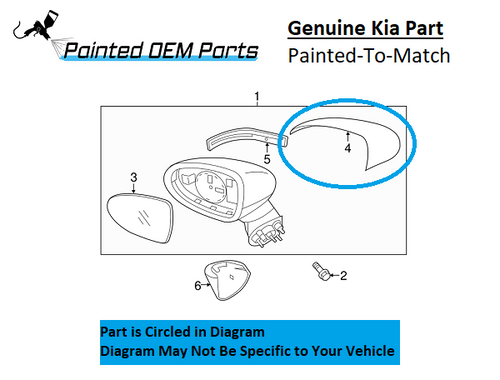 Painted 2012-2017 Kia Rio Side Mirror Cover | Genuine OEM