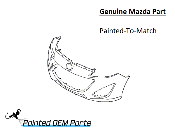 Painted 2012-2015 Mazda 5 Mazda5 Front Bumper Cover | Genuine OEM