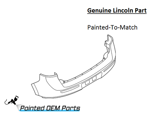 Painted 2011-2015 Lincoln MKX Rear Bumper Cover | Genuine OEM